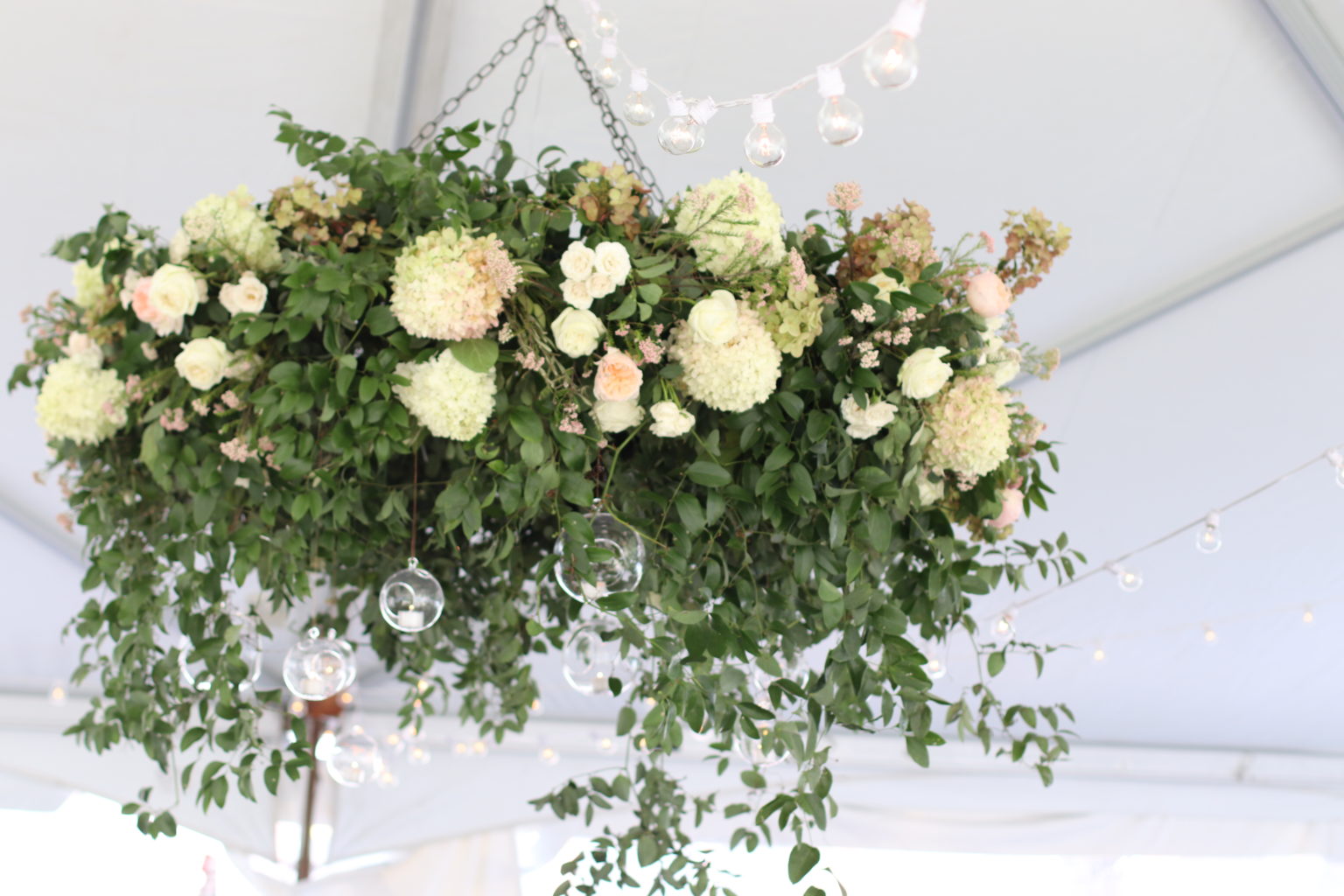 Ceiling Floral Decor: Chandeliers & More! - Showit Blog